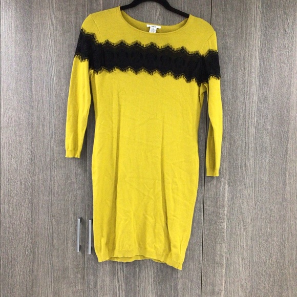 Dresses | Yellow And Black Open Chest Dress For Woman | Poshmark